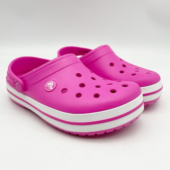 CROCS | Shoes | Crocs Unisex Hot Pink And White Clog Nwot | Poshmark